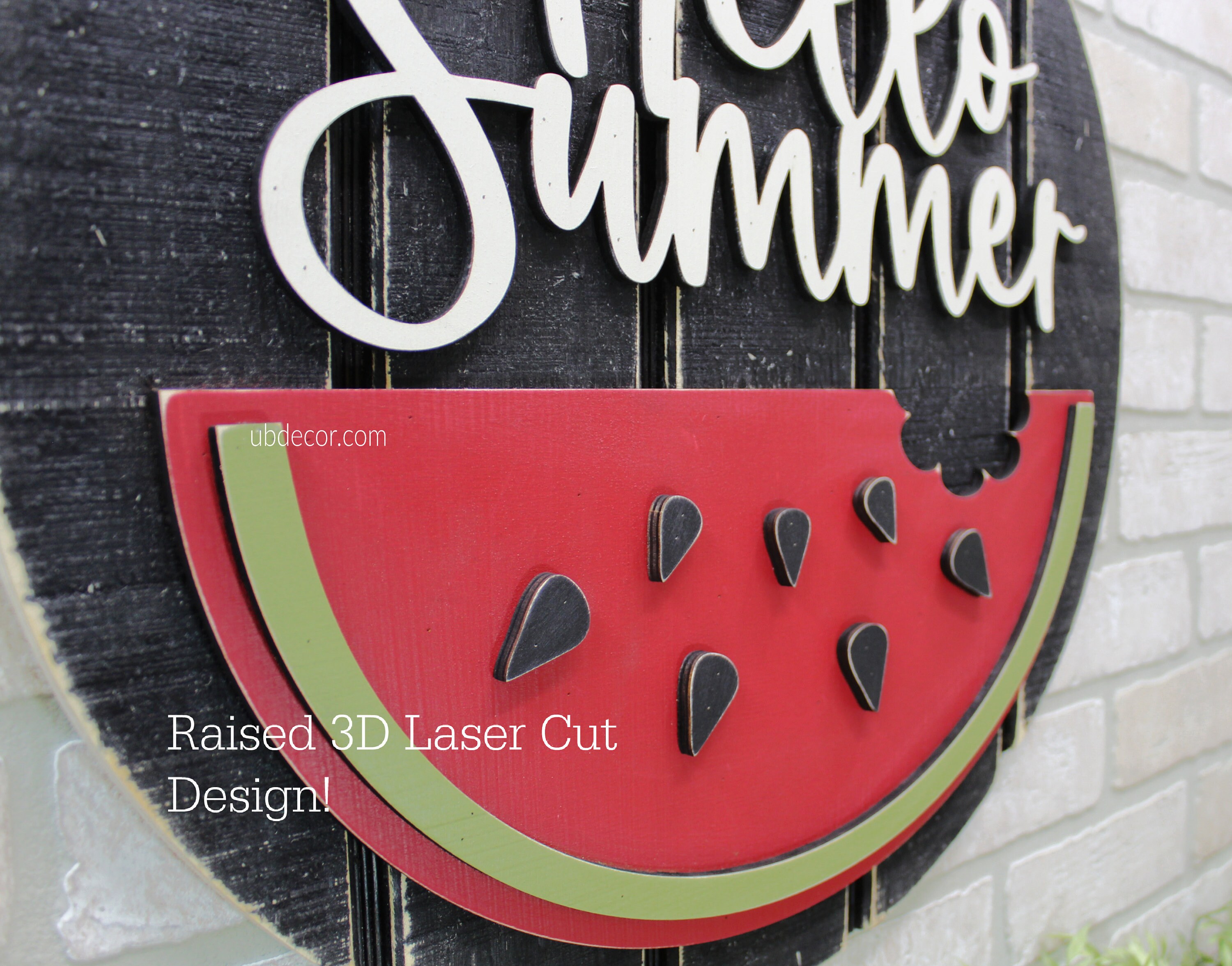 Hello Summer Watermelon Sign Summer Door Decor Welcome Door | Etsy