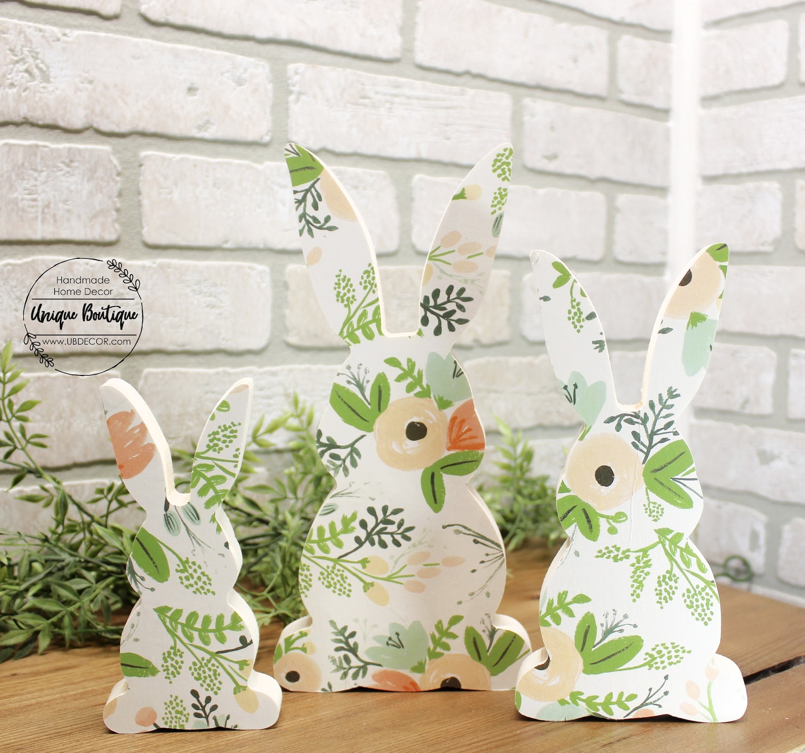 Wood Bunny Peeps, Set of 3, Spring Farmhouse Decor, Tiered Tray Decor ...