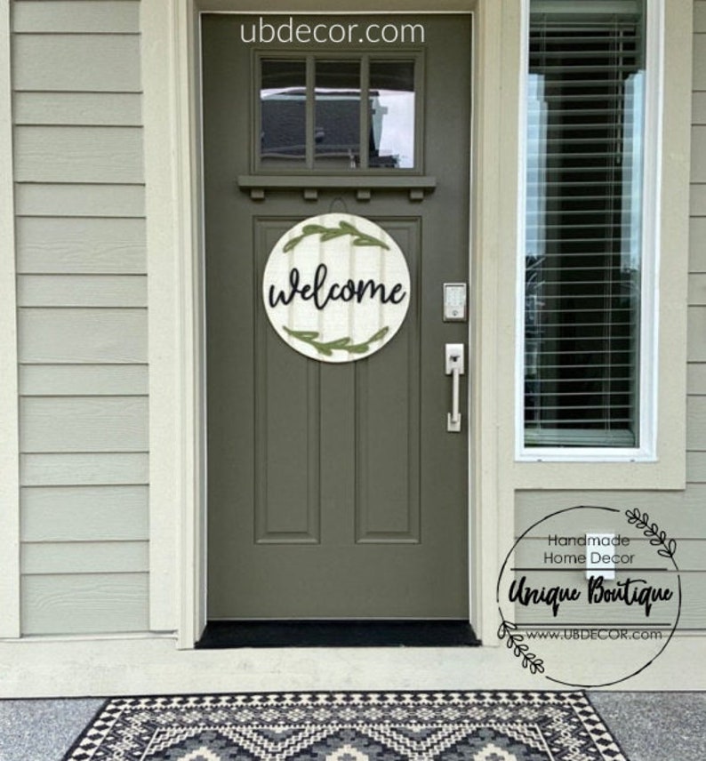 Welcome Sign for Front Door Hanging Wood Sign Front Door - Etsy