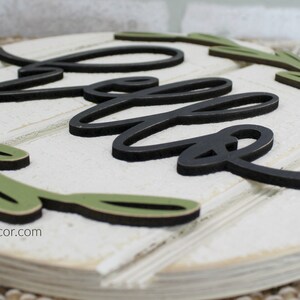 Mini Hello Sign, 11" Small Wood Shiplap Sign, Modern Farmhouse Wall ...