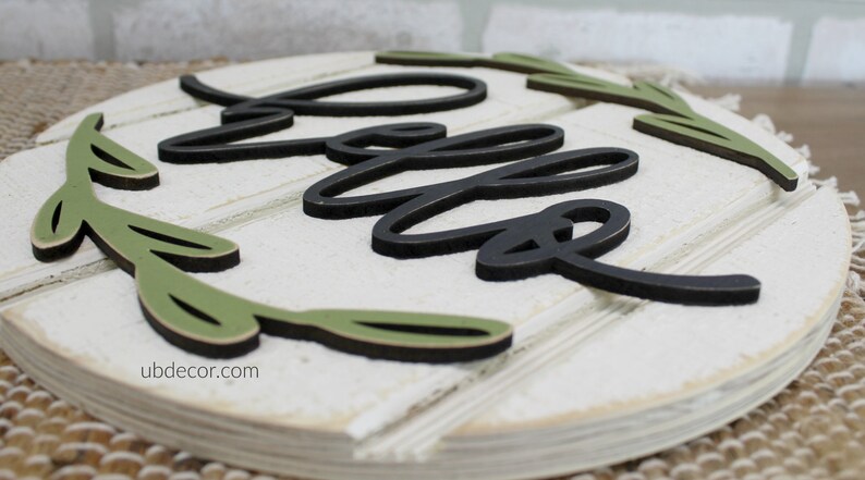 Mini Hello Sign 11 Small Wood Shiplap Sign Modern - Etsy