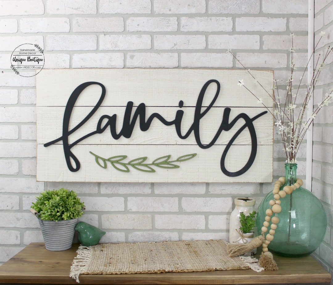 Large Family Sign, Wooden Shiplap Sign, Sign for Family Room, Wood Wall ...