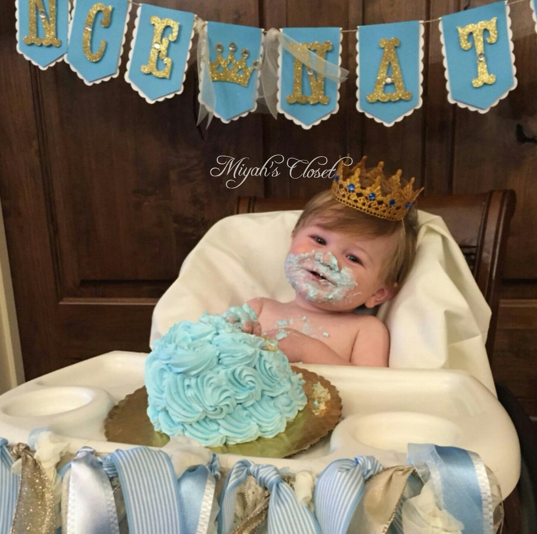 Prince for the Day ~ Boy Cake Smash Crown Boy Lace Crown Boy Birthday ...
