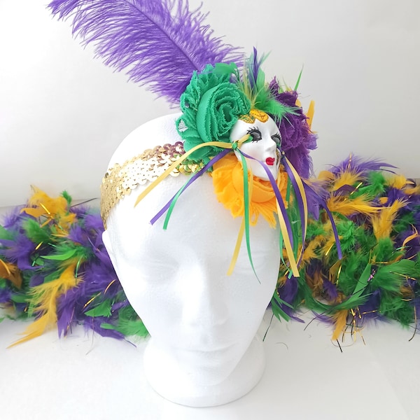 Mardi Gras Headband - Etsy