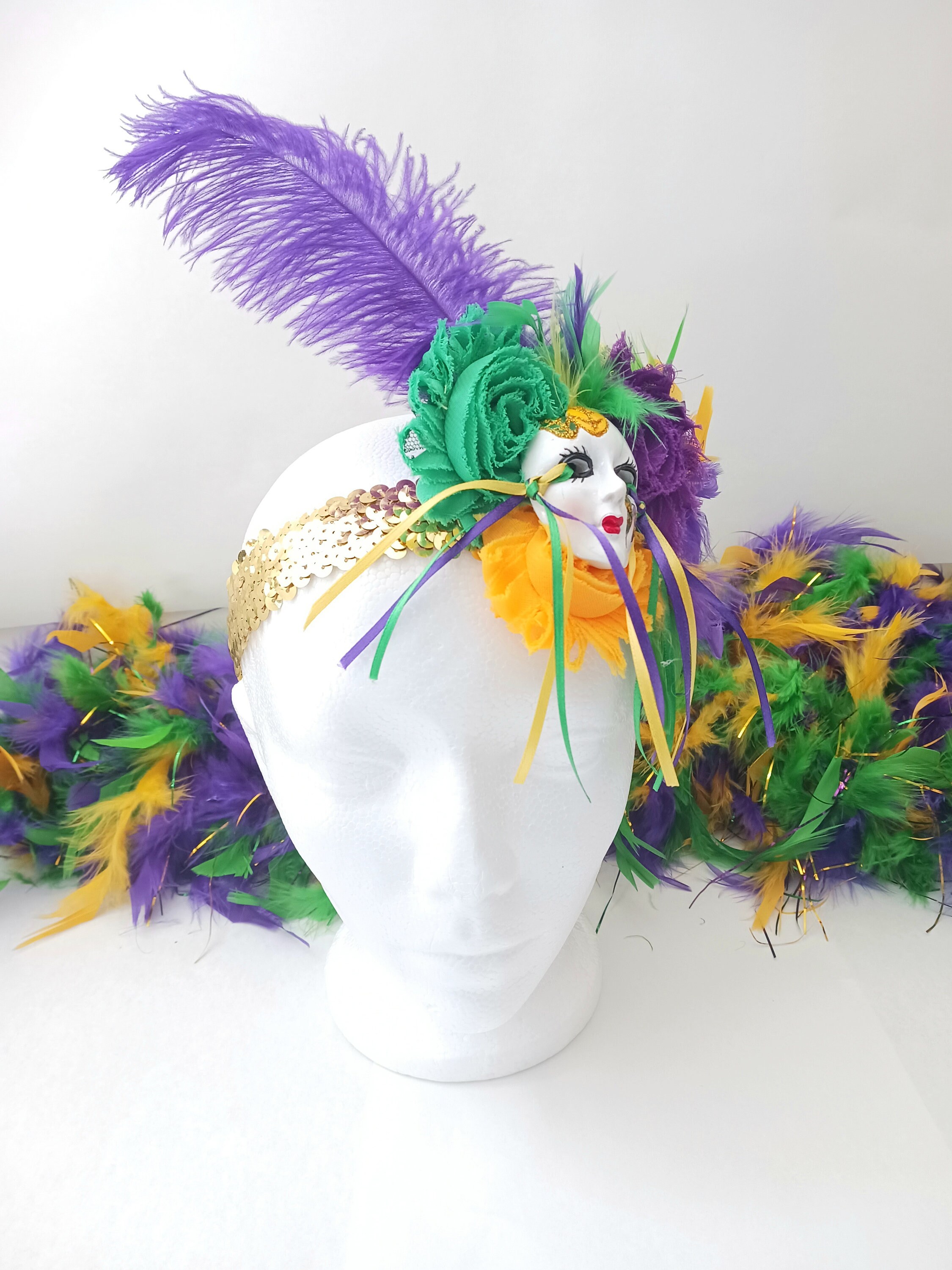 Mardi Gras Jester Headband Mardi Gras Ball Mardi Gras Carnival Mardi ...
