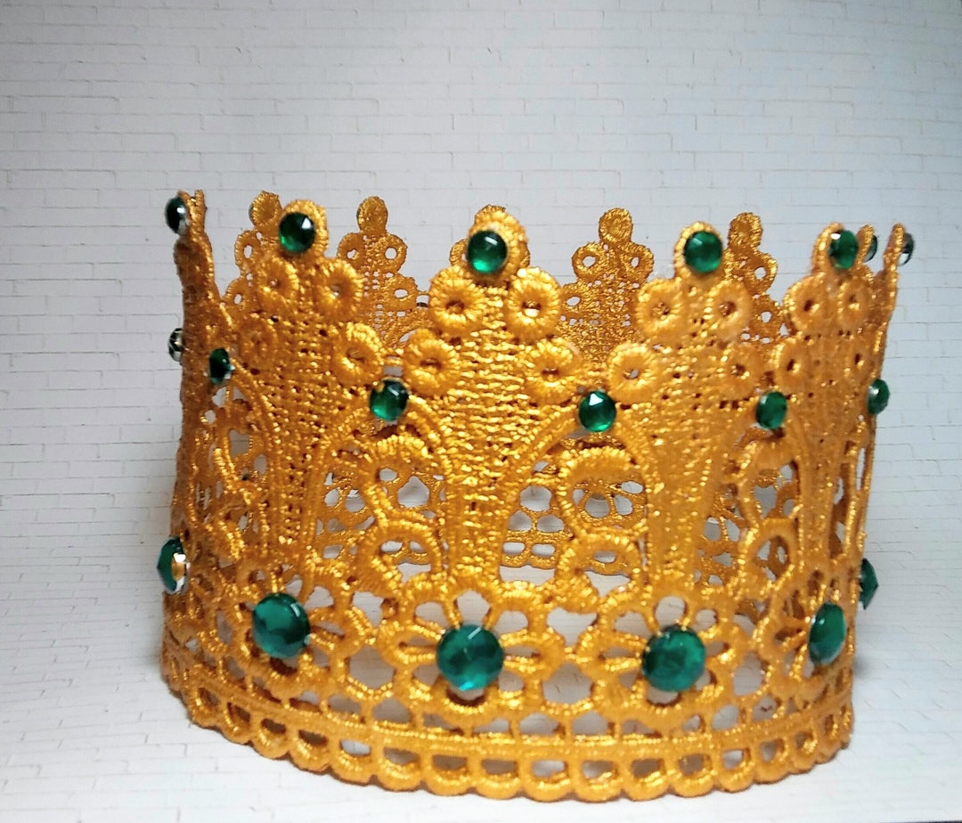 Emerald Crown Green Crown Gold Crown First Birthday Crown - Etsy