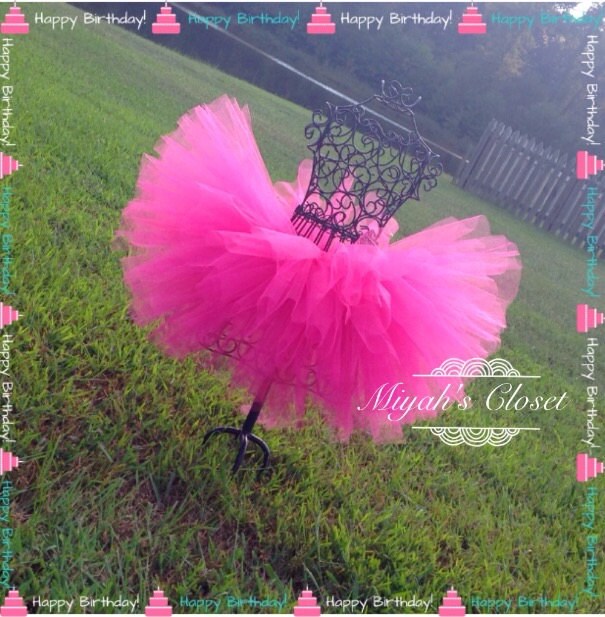 Pretty in Pink Tutu Hot Pink Tutu Birthday Tutu Cake Smash Tutu Pageant ...