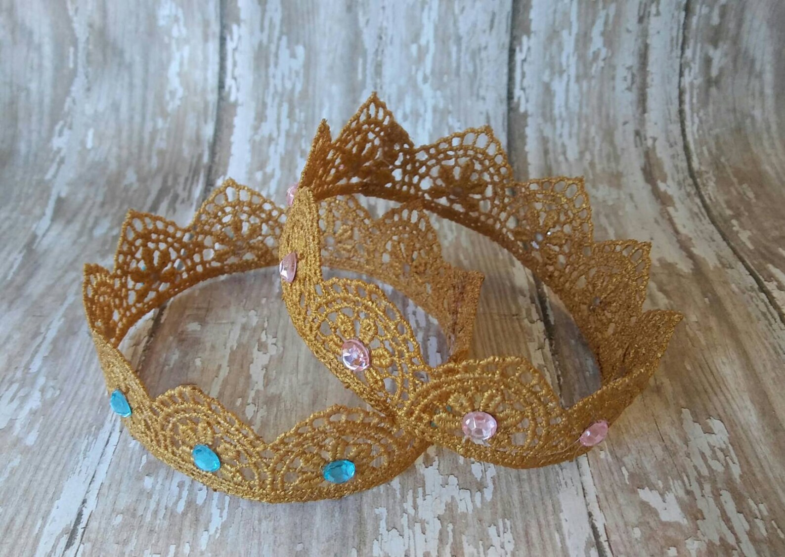The Princess & Prince Crown Twin Set Twin Lace Crowns Twin Photo Props ...