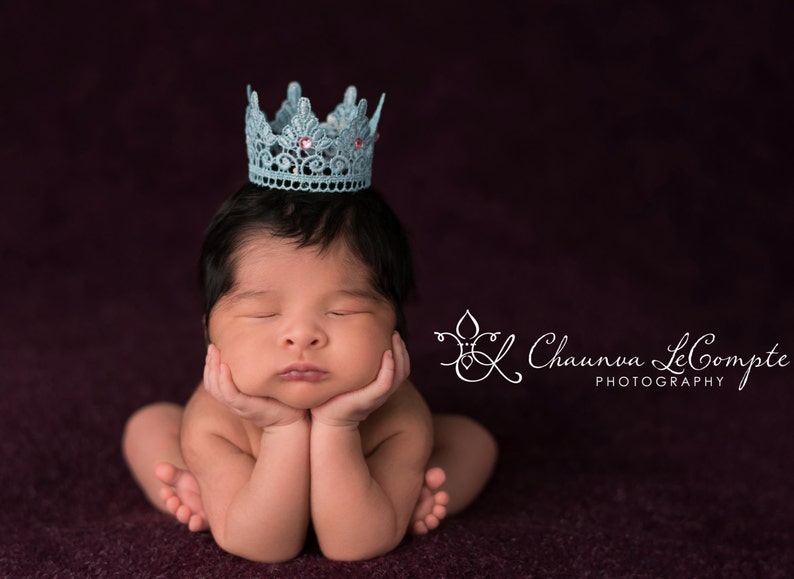 Gender Reveal Crown Gender Reveal Photography Prop Blue Pink Etsy