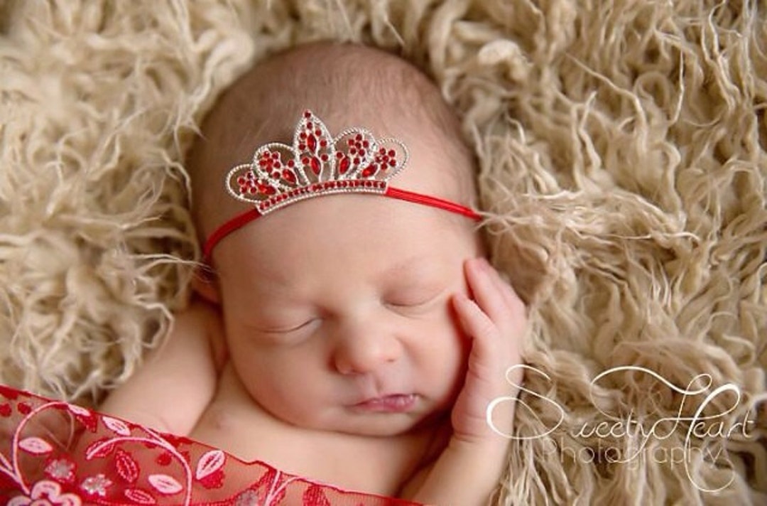 Photography Newborn Props Red Baby Crown Newborn Tiara Crown Newborn ...
