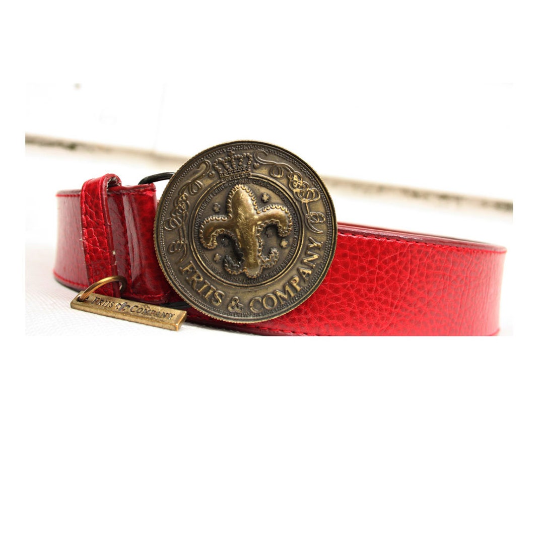 Red Vintage Unique Friis & Company Belt - Etsy UK