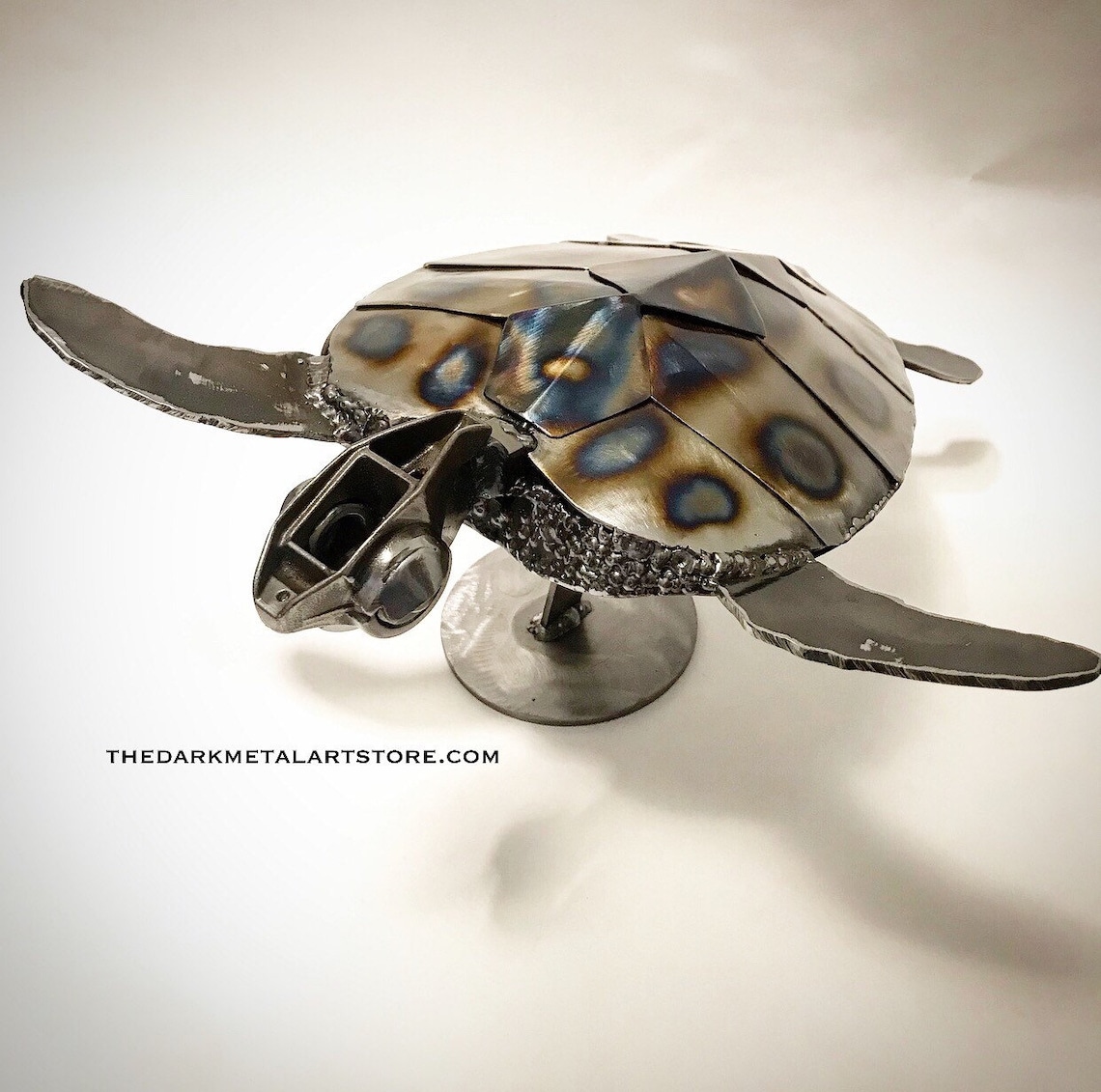 Scrap Metal Sea Turtle Sculpture: Handmade Metal Art - Etsy