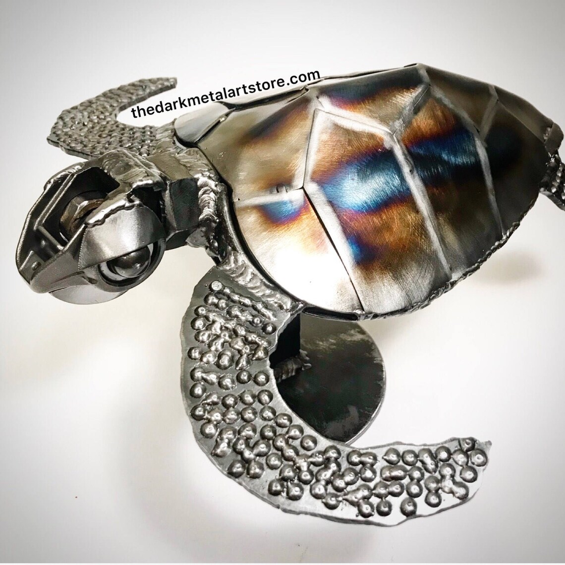 Scrap Metal Sea Turtle Sculpture: Handmade Metal Art - Etsy