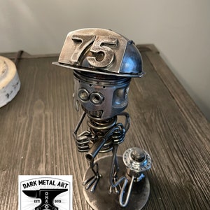 Firefighter Metal Art - Etsy