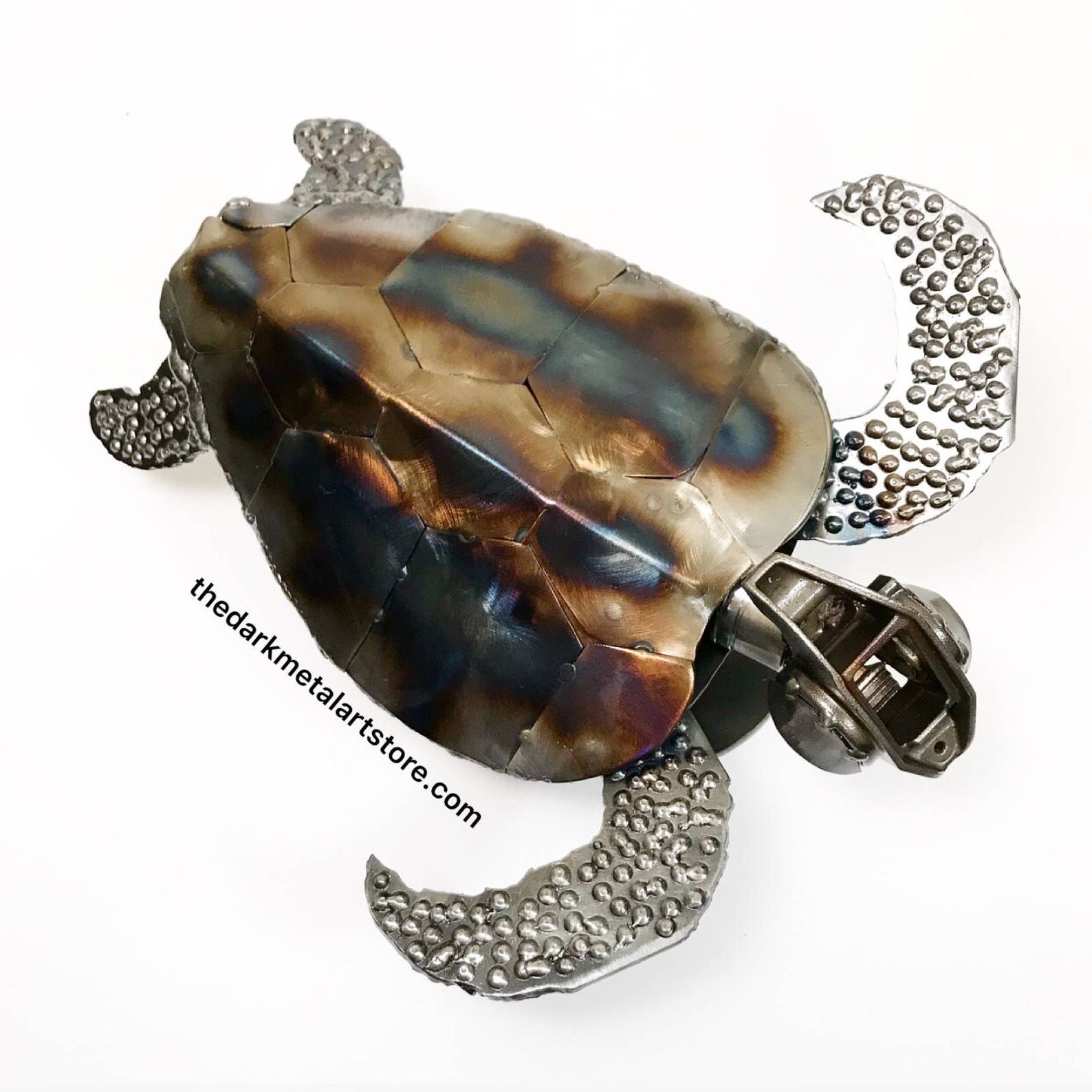 Scrap Metal Sea Turtle Sculpture: Handmade Metal Art - Etsy