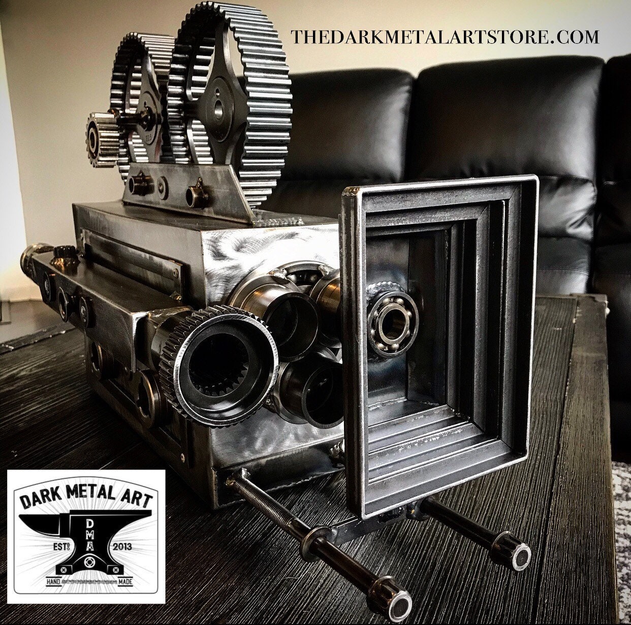Vintage Movie Camera Sculpture