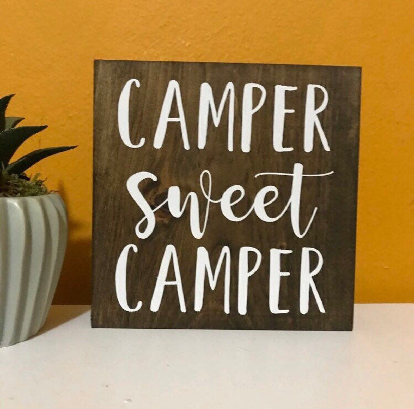 Camper Sweet Camper Camper Wood Sign Rustic Camper Sign - Etsy