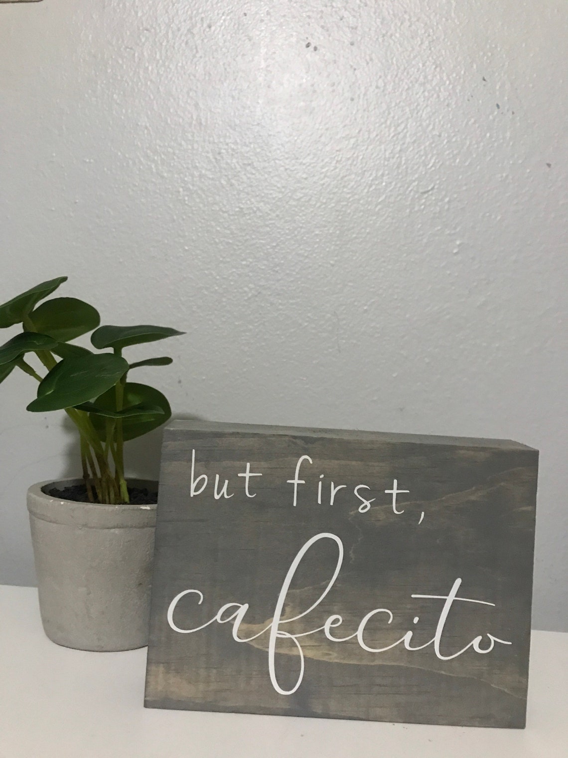But first cafecito mini coffee bar sign but first coffee | Etsy