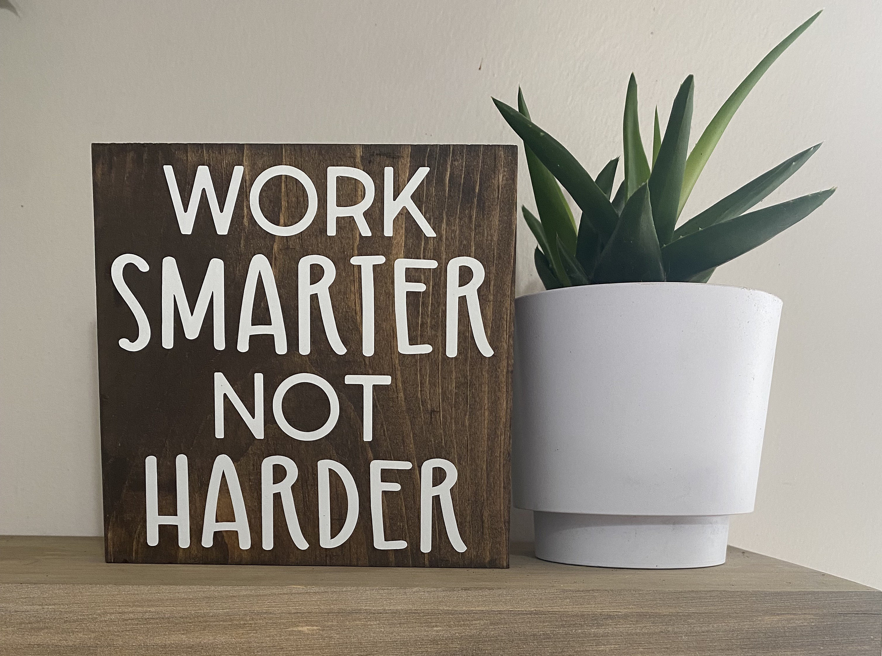 Work Smarter Not Harder Sign Office Decor Inspirational - Etsy