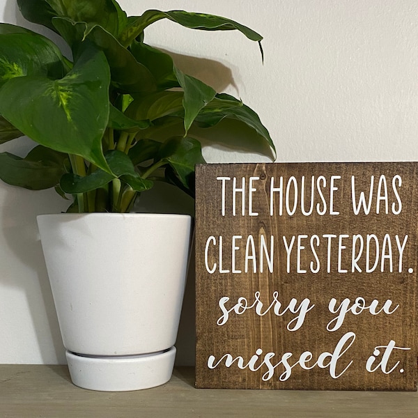 Messy House Sign - Etsy
