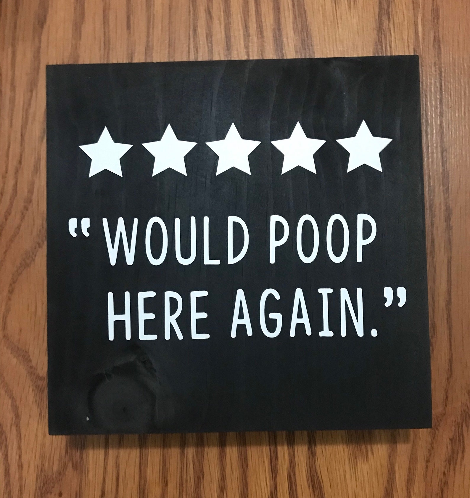 Funny Bathroom Sign Would Poop Here Again Funny Poop Sign | Etsy