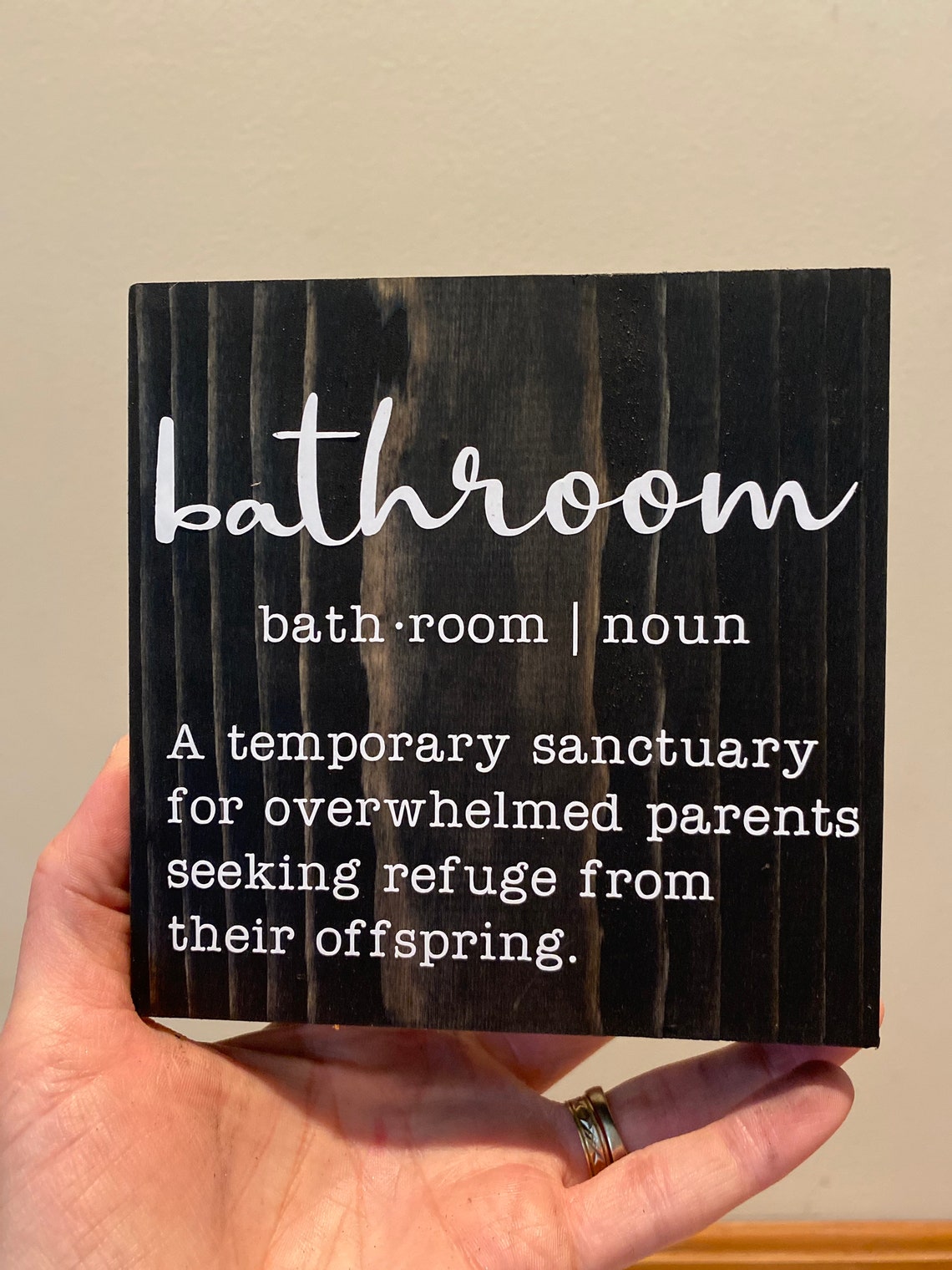 Bathroom Definition Sign - Parents Bathroom Sign - Freestanding Sign ...