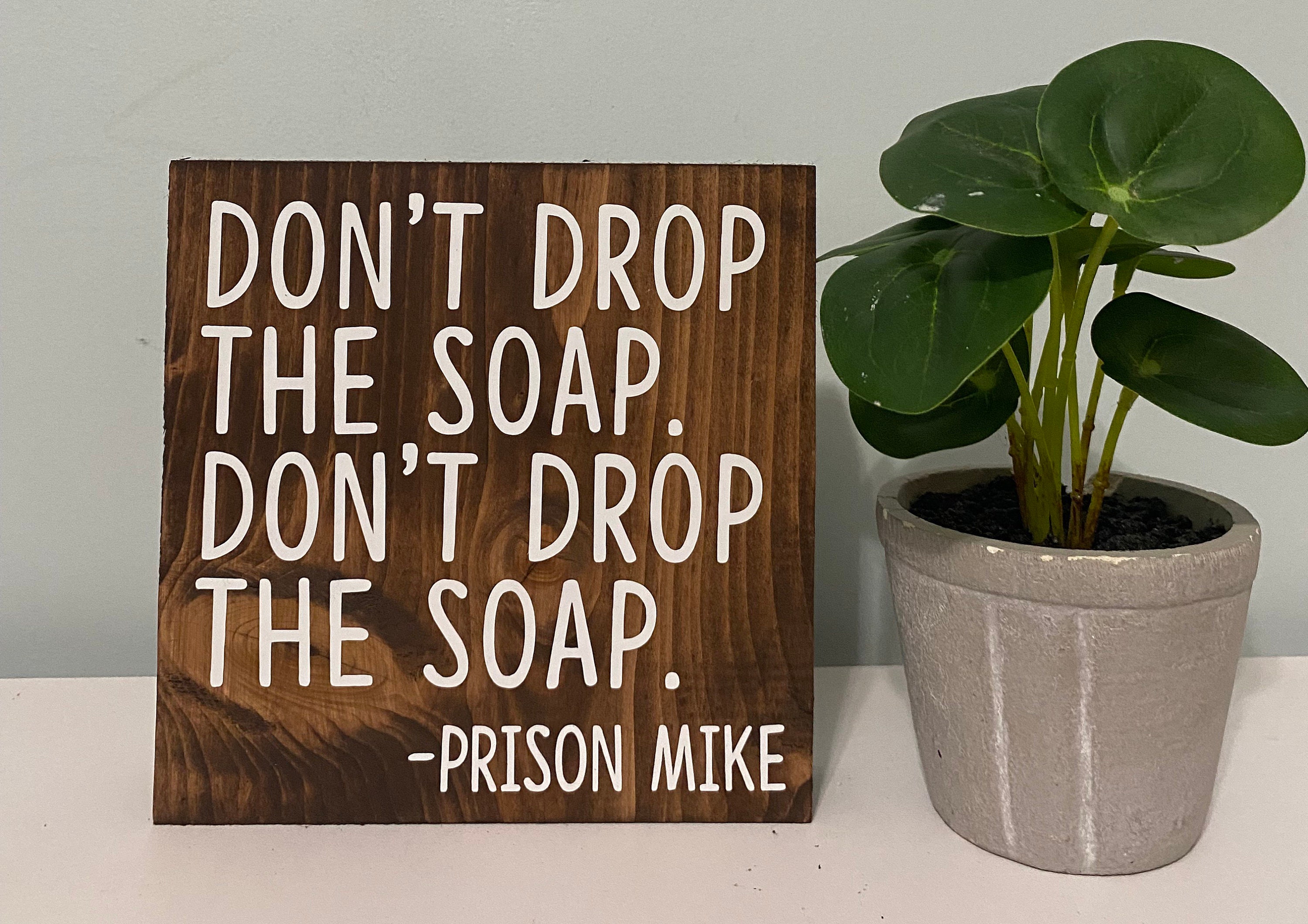 Don’t Drop the Soap Prison Mike Sign - Michael Scott - the Office Sign ...