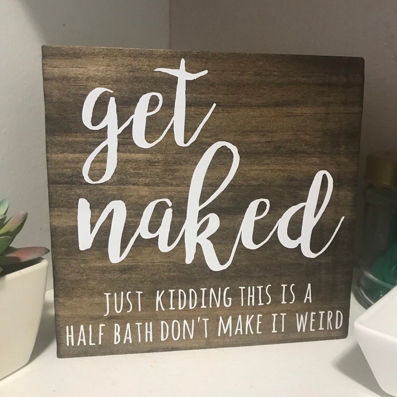 Half Bath Sign - Etsy
