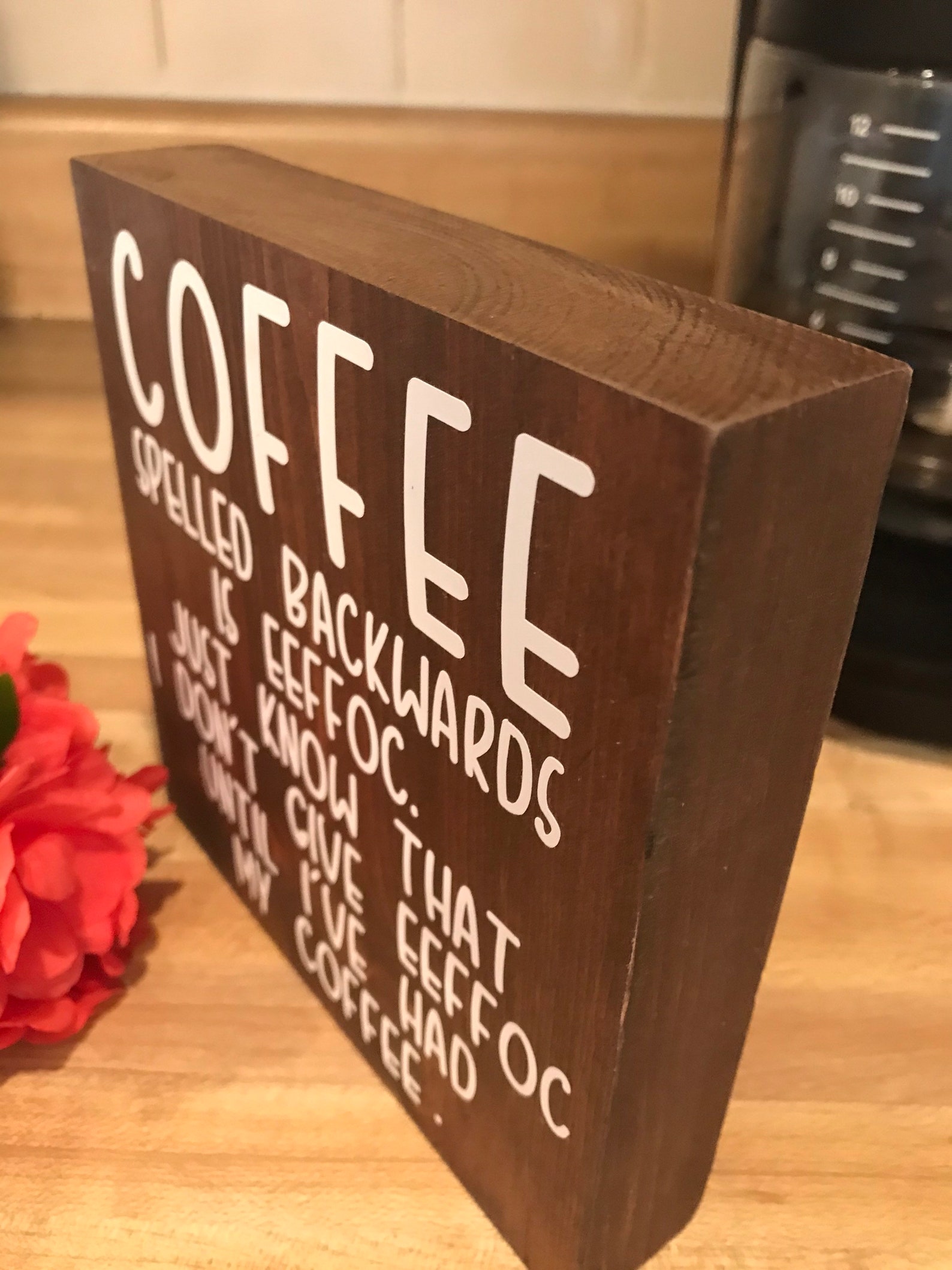 Eeffoc Coffee Spelled Backwards Funny Coffee Signs - Etsy
