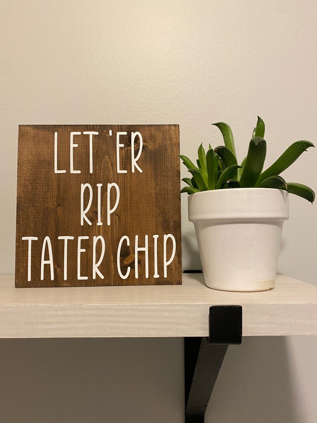 Let ‘er Rip Tater Chip Sign- Funny Bathroom Signs - Bathroom Humor ...