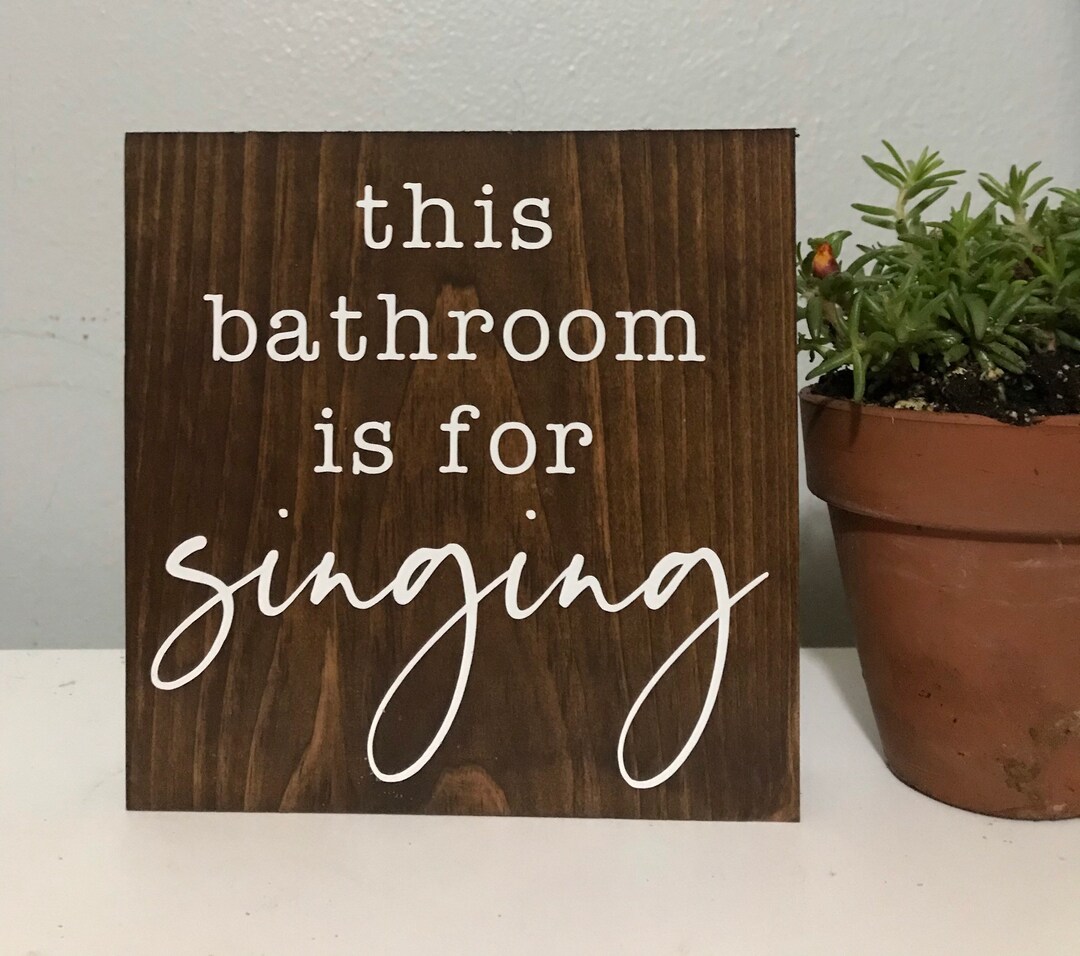 This Bathroom is for Singing - Funny Bathroom Sign - Kids Bathroom Fun ...