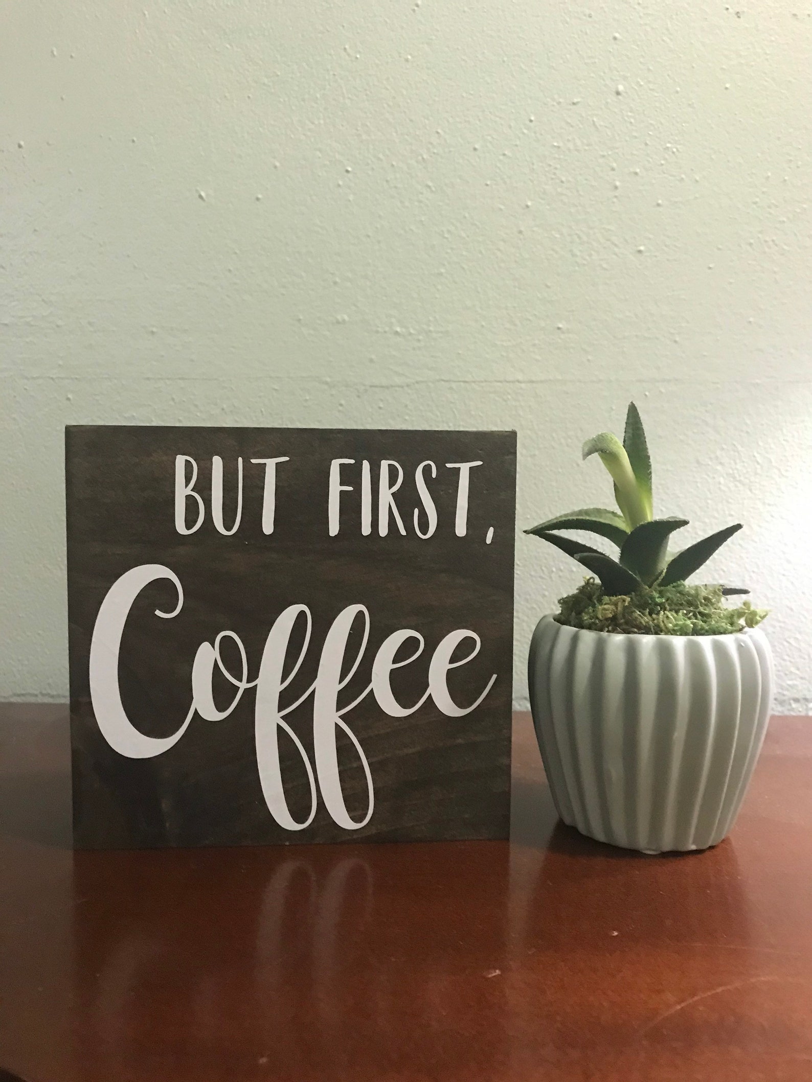 Coffee Bar Signs -funny Coffee Counter Shelf Wood Block - I Like My ...
