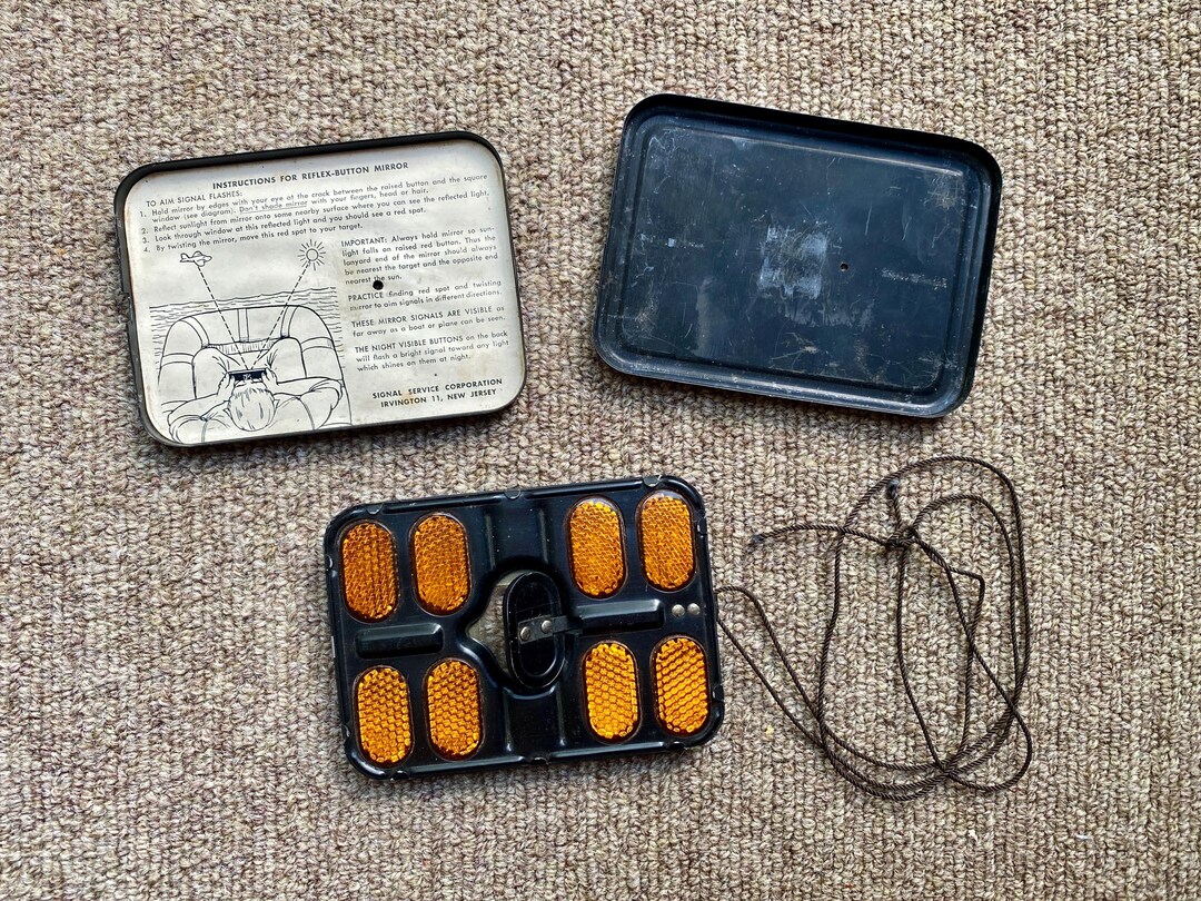 WWII USN M-580A Reflex Button Survival Signal Mirror - Etsy