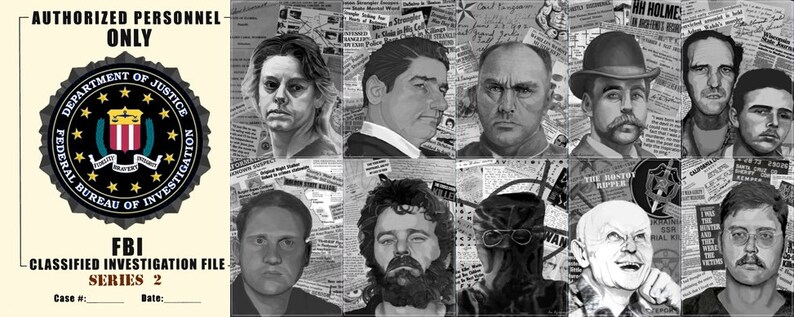 Full Set of Series 2 Serial Killer Prints - Etsy