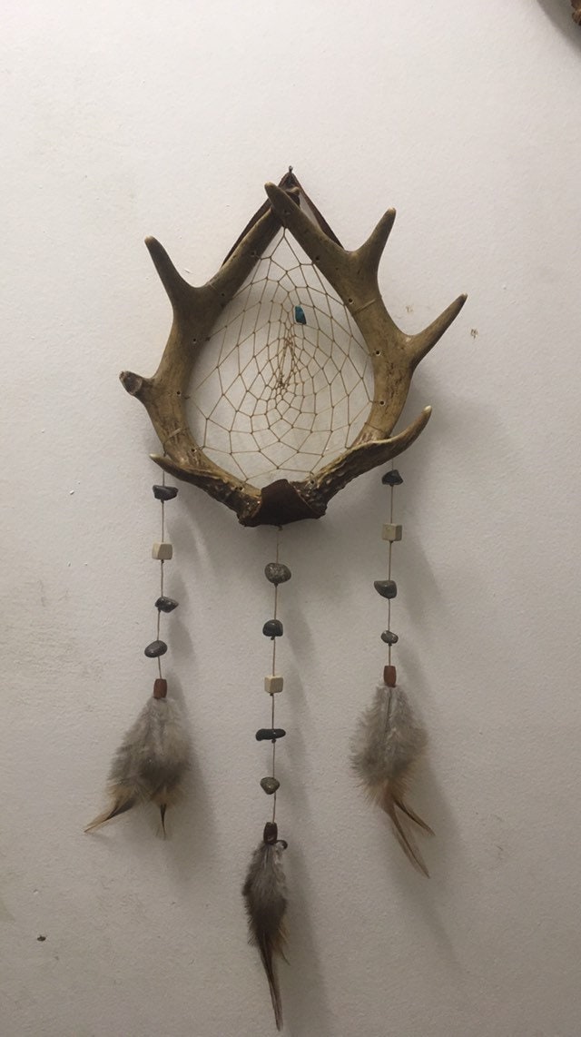 Art Objects Large Deer Antler Dream Catcher Sculpture etna.com.pe