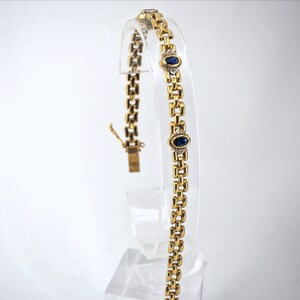 Attractive 18K Solid Gold Bracelet With Natural Sapphires and Diamonds ...