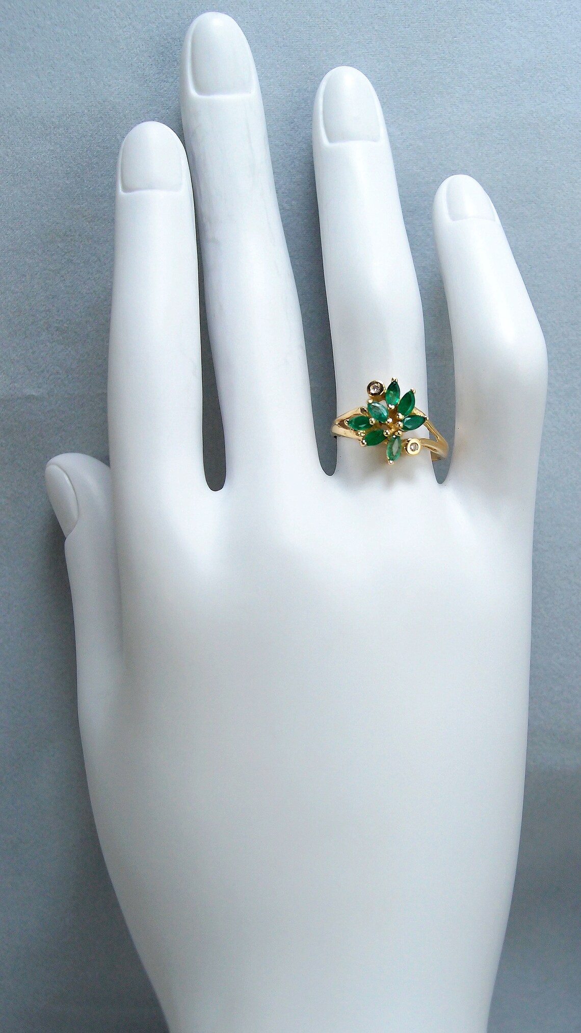 Genuine Gemstones 18K Solid Gold Ring Stamped Fine Gold - Etsy