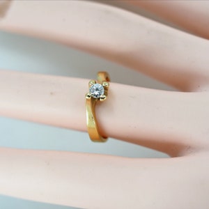 Superb Natural Diamond Solitaire in 18K Solid Bright Gold Stamped ...
