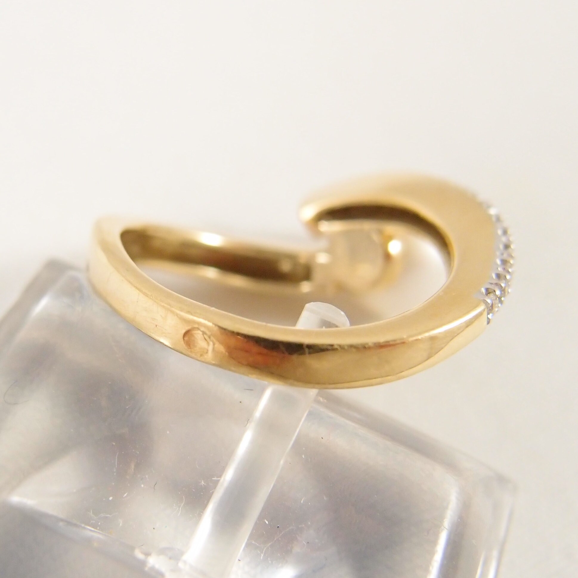 Elegant solid gold ring with premium cultured pearl and 16 | Etsy