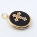 18K Solid Gold Photo Locket With 18 Carat Cable Chain Crystal Divider ...