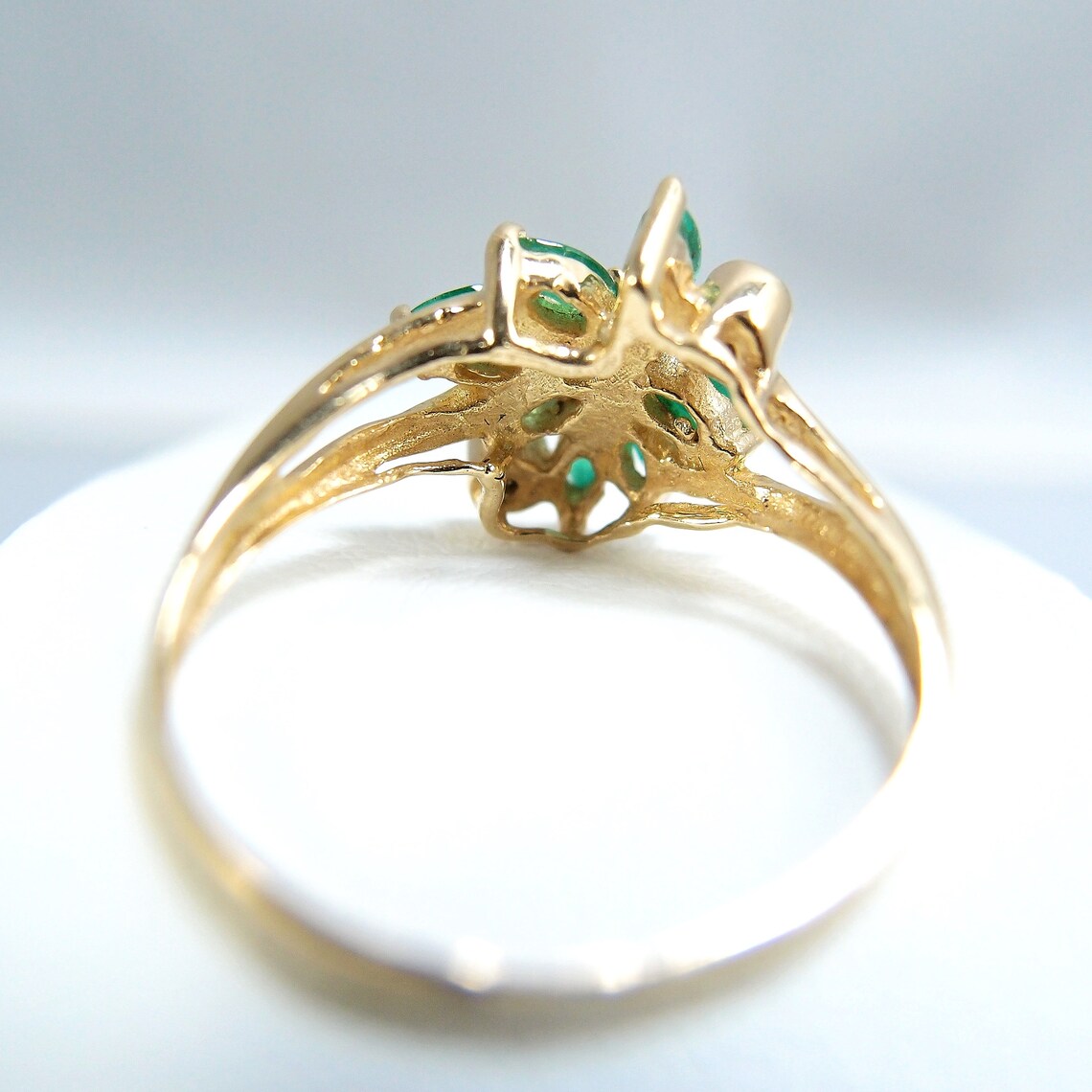 Genuine Gemstones 18K Solid Gold Ring Stamped Fine Gold - Etsy