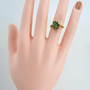 Genuine Gemstones 18K Solid Gold Ring Stamped Fine Gold - Etsy