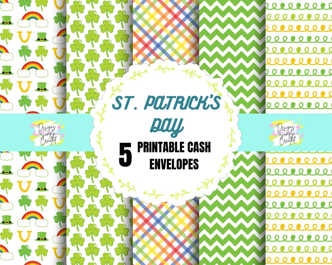 St. Patrick's Day Cash Envelopes Printable - Etsy