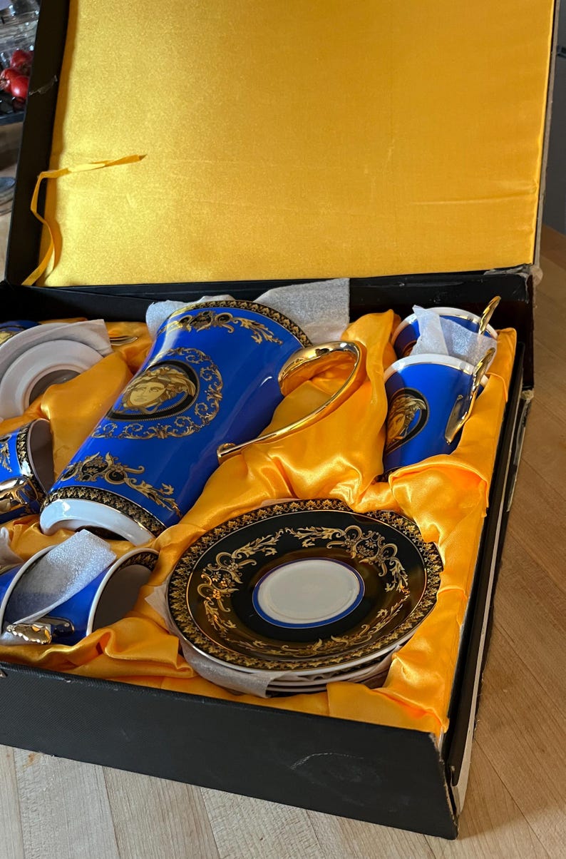 Versace Medusa Coffee Set Rosenthal 1990s NEVER USED - Etsy