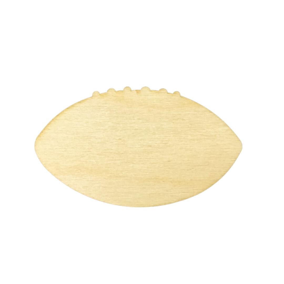 Football Shape Wood Cutout 3 Inch Blank Surfaces Laser Cut Unfinished ...