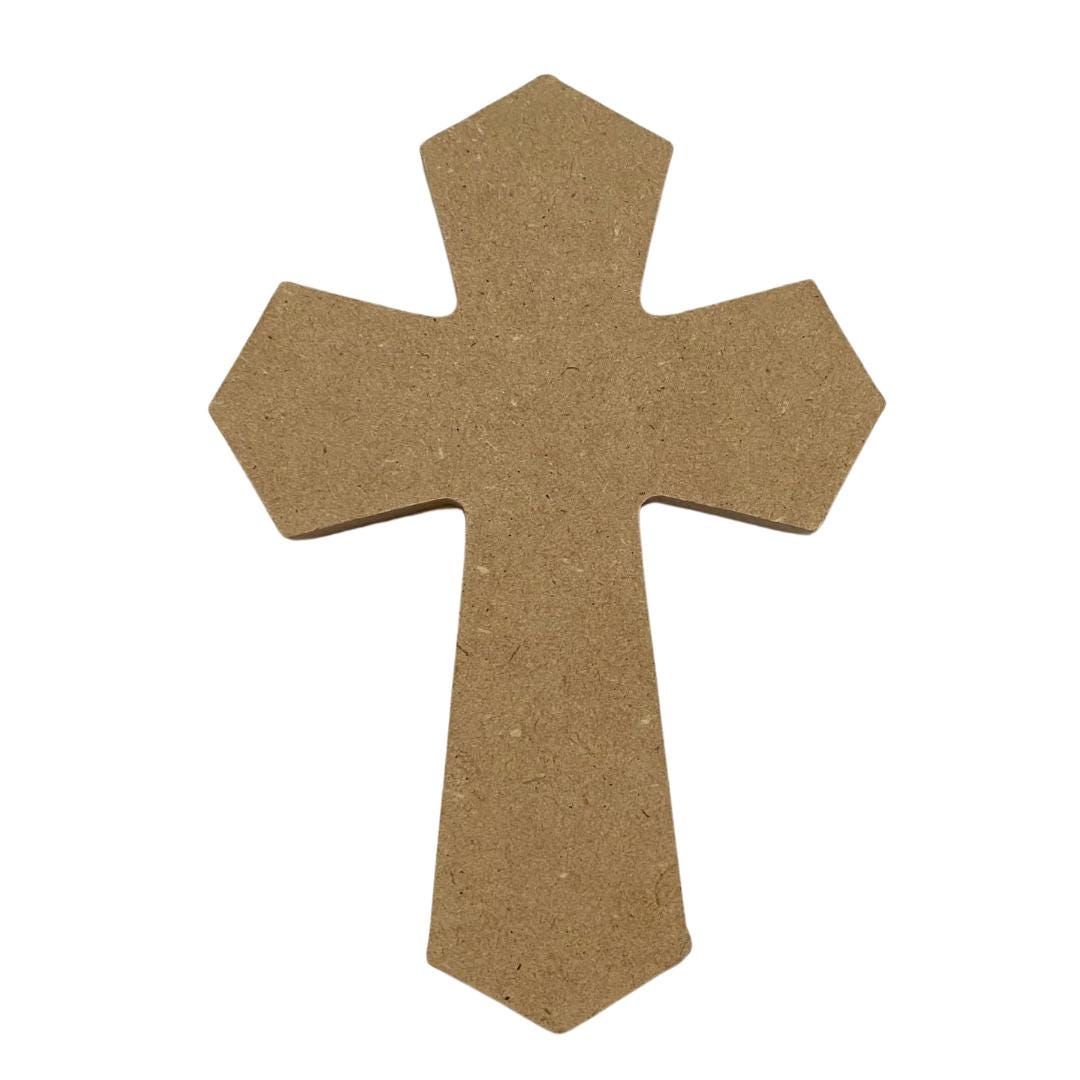 6 Inch MDF Wood Cross | Style 4 | Unfinished Wooden Cutouts | DIY ...