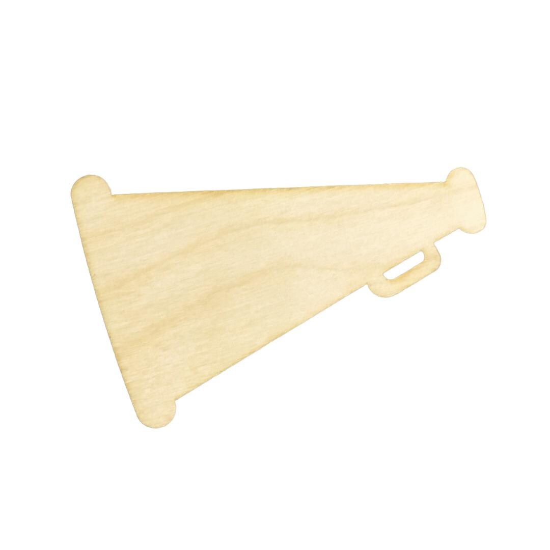 3 Inch Megaphone Shape Wood Cutout Laser Cut Unfinished Wood Cutout ...