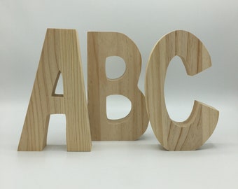 7 Inch Wood Letters - Etsy