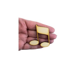2 Inch Music Note Shape Wood Cutout | Blank Surfaces | Laser Cut ...