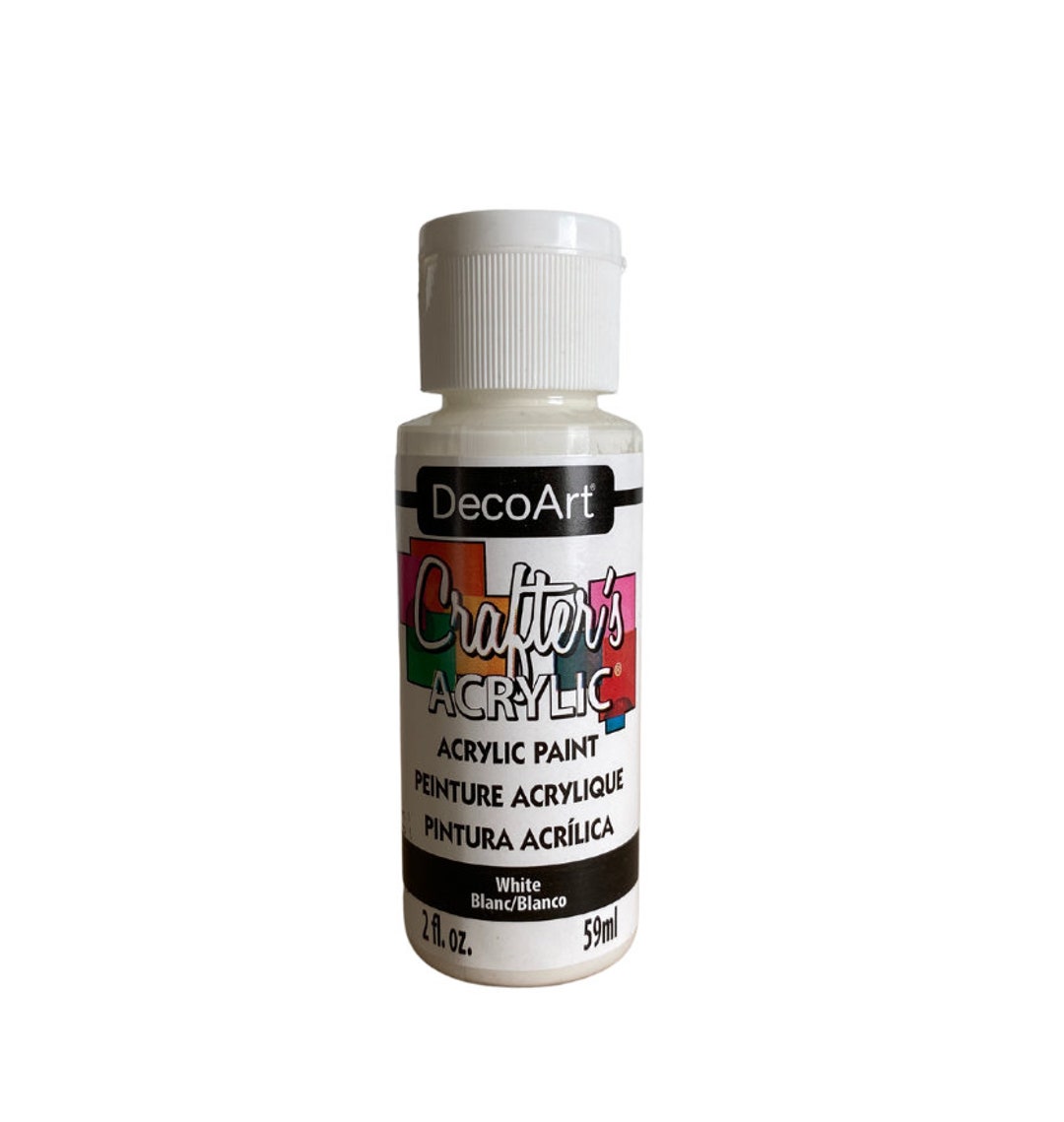 White Decoart Crafters Acrylic Paint 2 Fluid Ounces Water-based Art ...